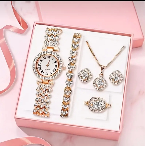 Jewelry | Beautiful Golden Color Jewelry 5 Piece Set | Poshmark